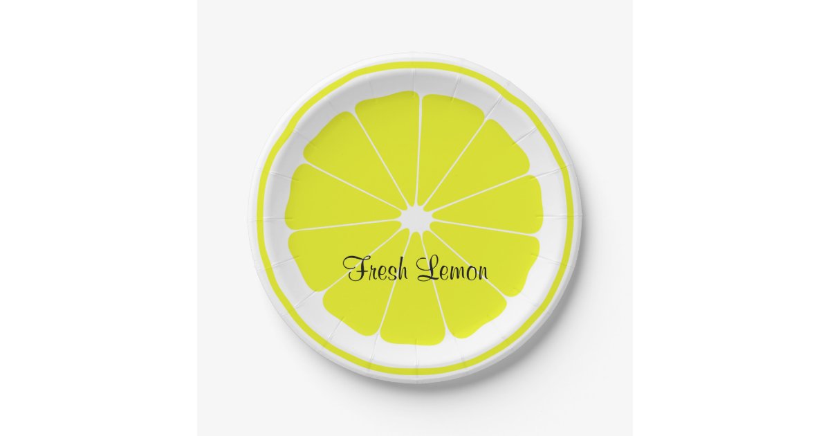 Fresh Lemon Paper Plates | Zazzle
