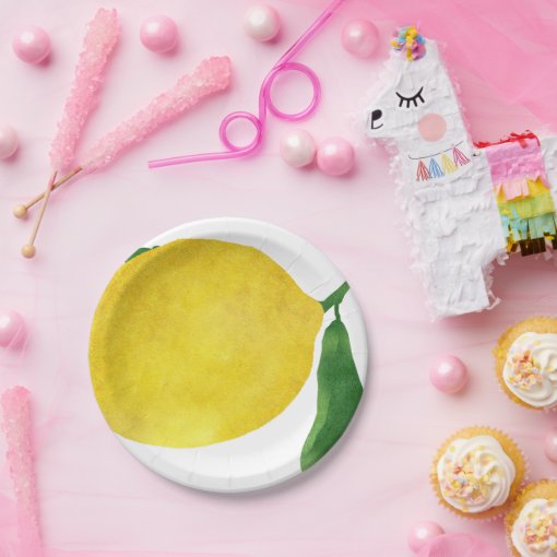 Fresh Lemon Paper Plates | Zazzle