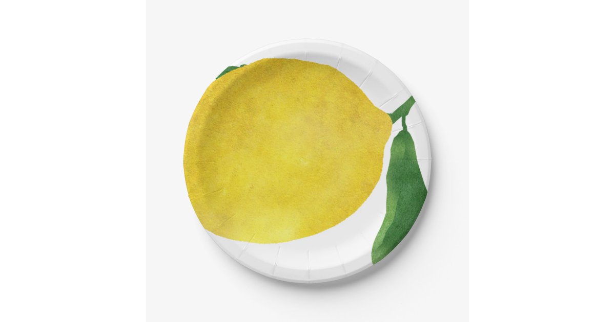 Fresh Lemon Paper Plates | Zazzle