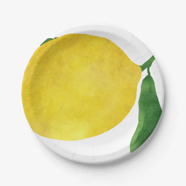 Fresh Lemon Paper Plates | Zazzle