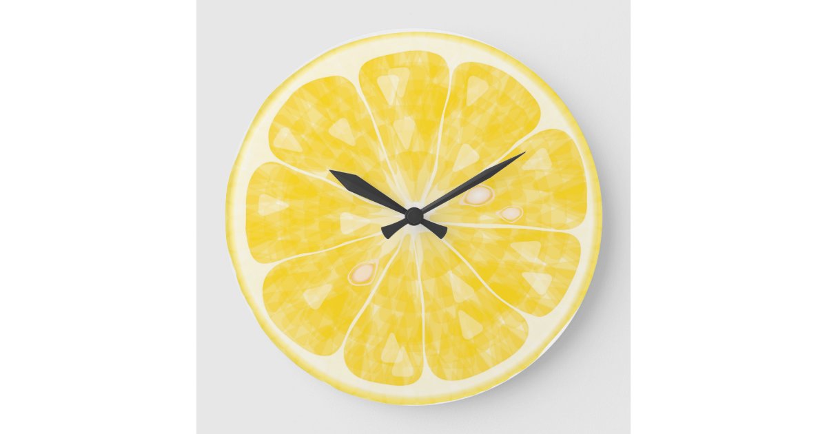 Fresh Lemon Round Wall Clock | Zazzle