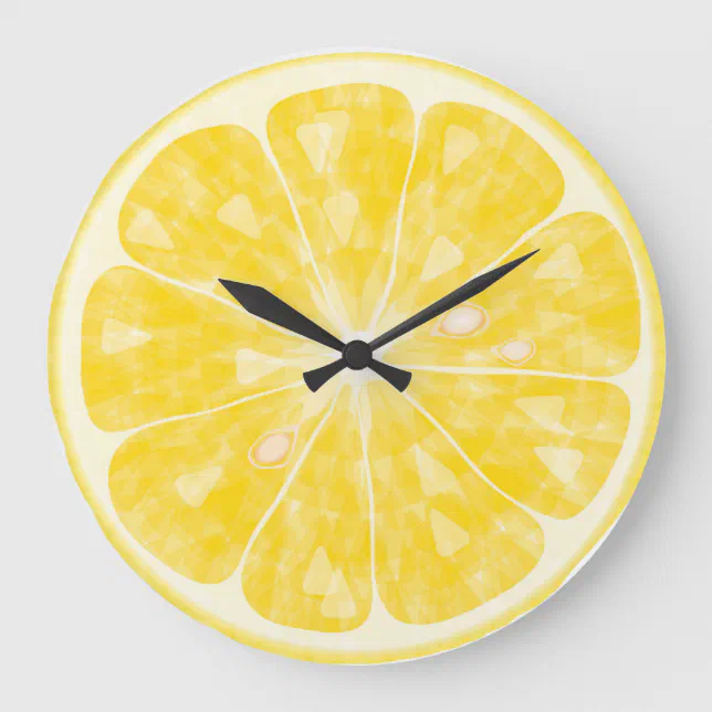 Fresh Lemon Round Wall Clock | Zazzle