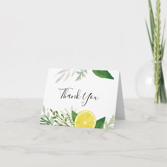 Fresh Lemon Thank You Card | Zazzle.com