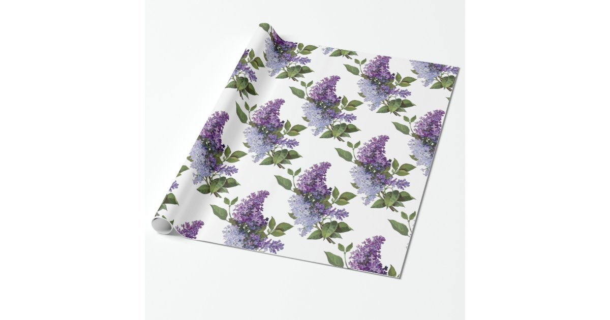 Fresh Lilacs Wrapping Paper | Zazzle