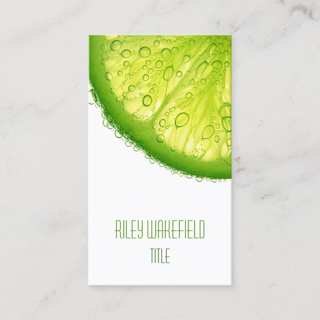 Fresh Lime Slice Business Card | Zazzle