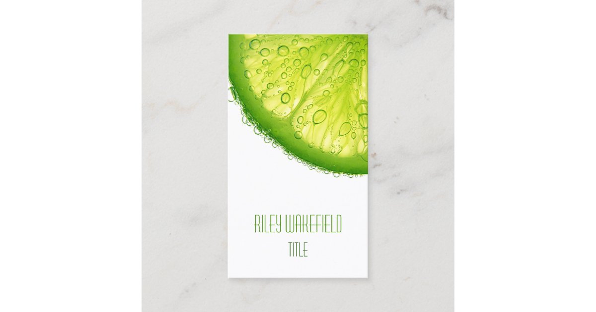 Fresh Lime Slice Business Card | Zazzle
