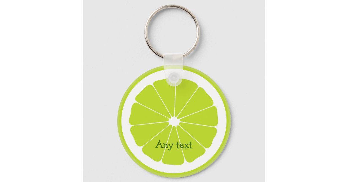 Fresh Lime Theme Keychains | Zazzle