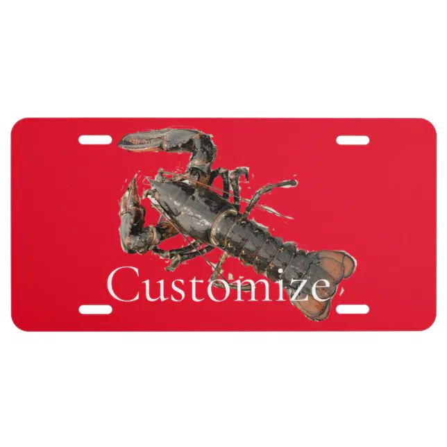 Fresh Maine Lobster Thunder_Cove License Plate | Zazzle