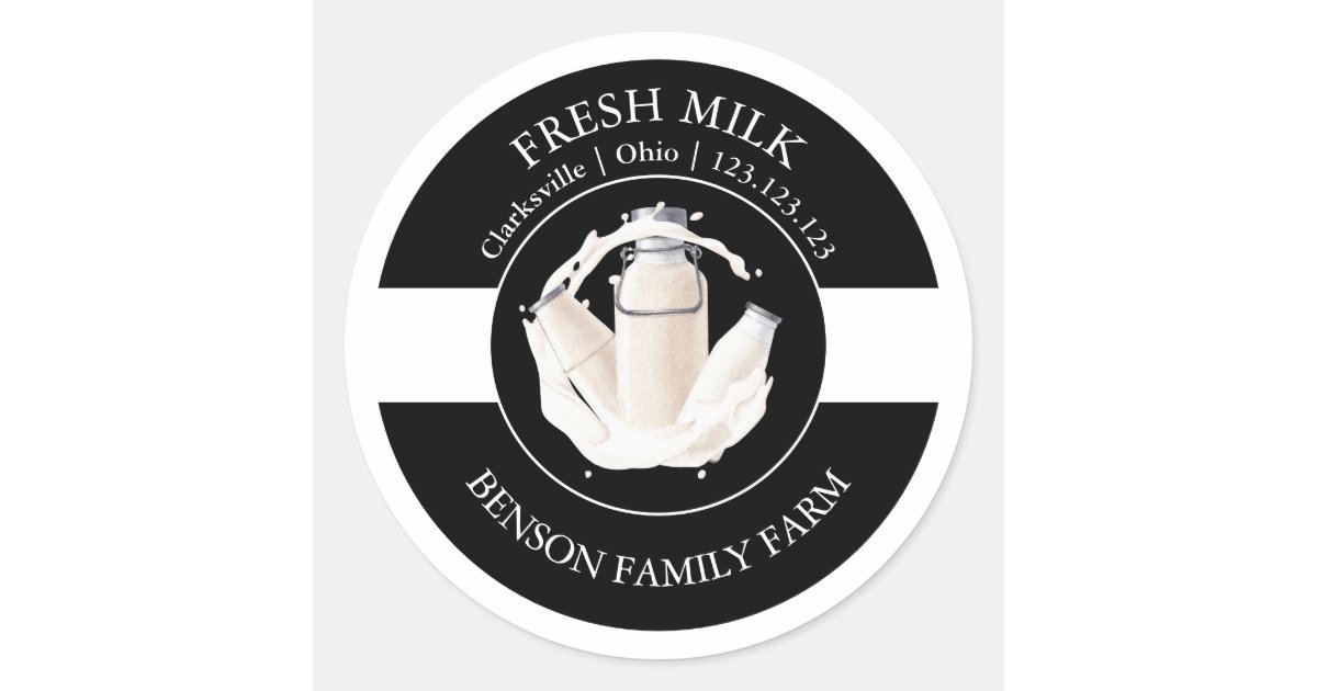 Fresh Milk Label | Zazzle