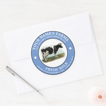 Fresh Milk Label Template | Zazzle