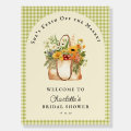 Fresh Off the Market Bridal Shower Welcome Sign | Zazzle