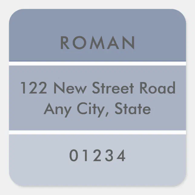 Fresh Paint Address Blue Paint Chip Label | Zazzle