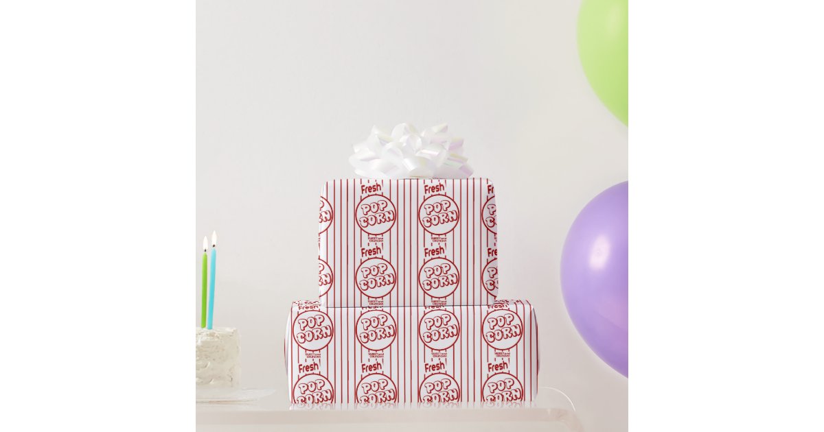 Fresh Popcorn Wrapping Paper | Zazzle