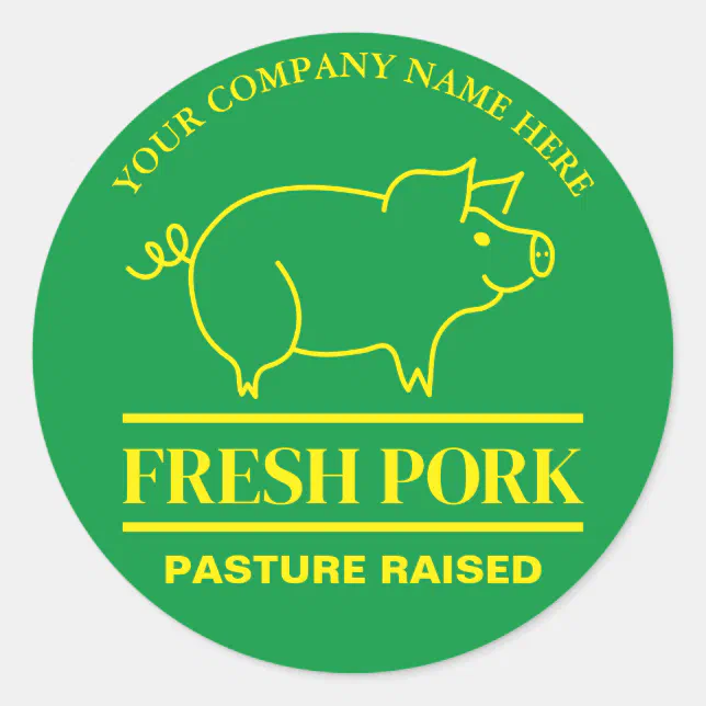 Fresh Pork Custom Sticker | Zazzle
