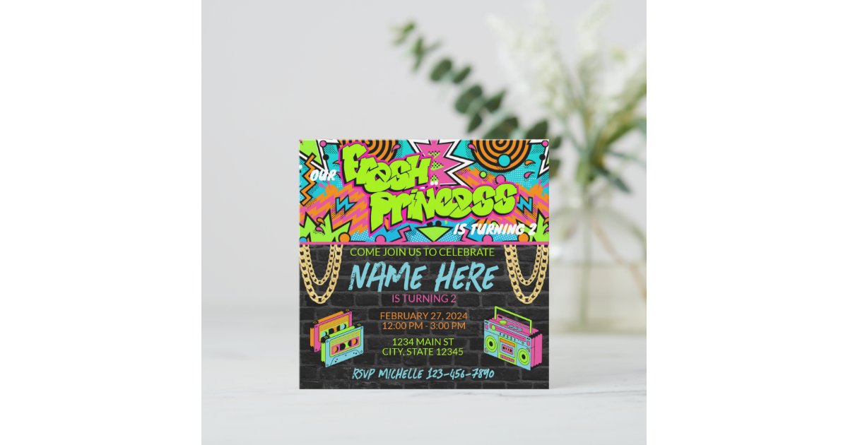 Fresh Princess Birthday Invitation | Zazzle
