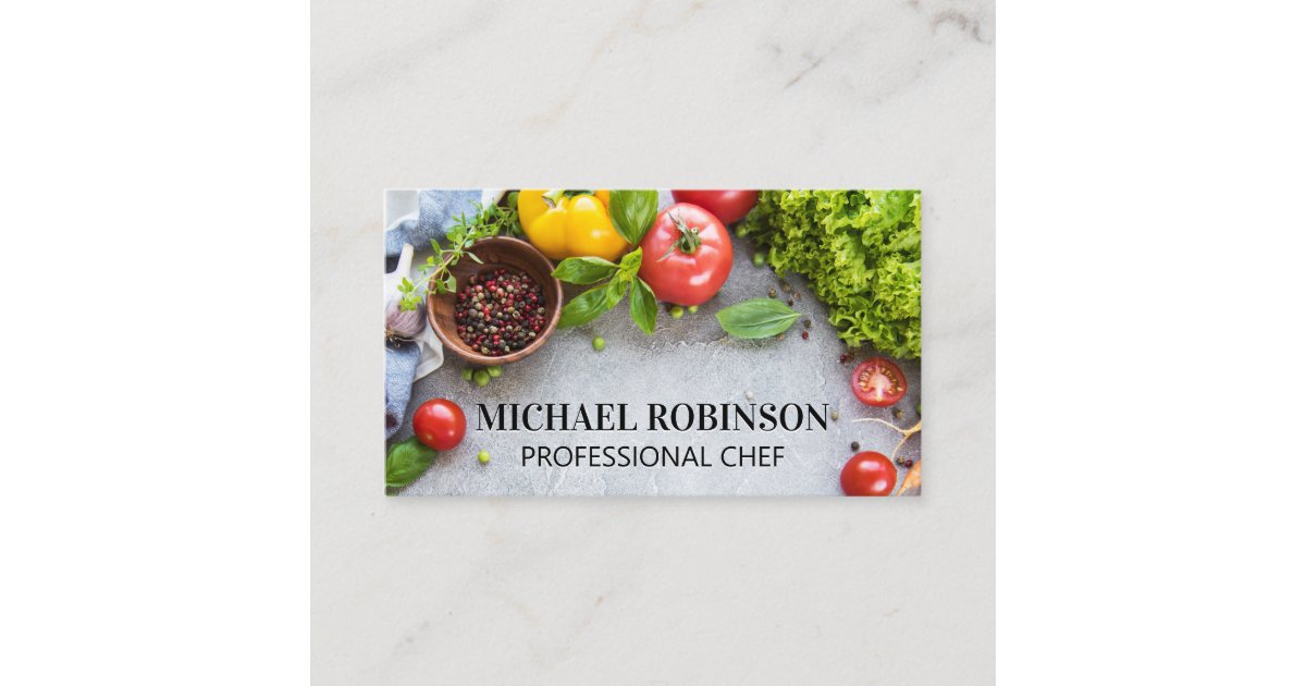 Fresh Produce and Spices Business Card | Zazzle