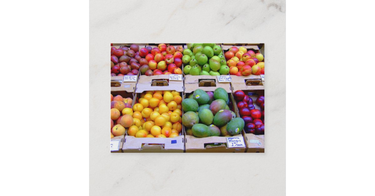 Fresh Produce Business Card | Zazzle