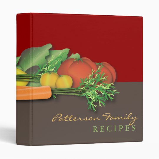Fresh Produce Family Recipe Cookbook Binder | Zazzle.com