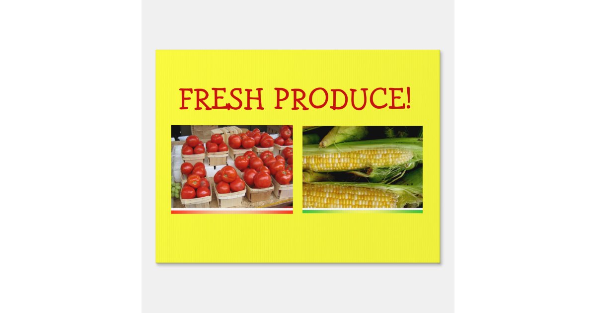 Fresh Produce Sign | Zazzle