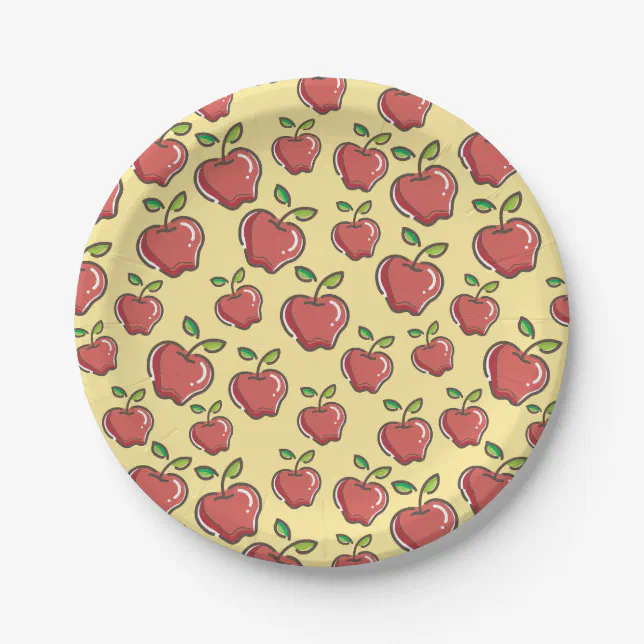 Fresh Red Apple Paper Plates | Zazzle