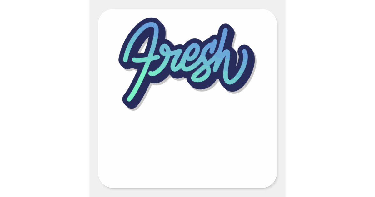 Fresh Square Sticker | Zazzle