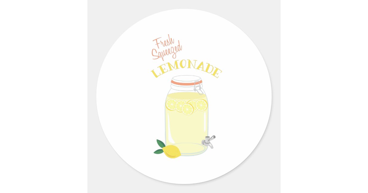 Fresh Squeezed Classic Round Sticker | Zazzle