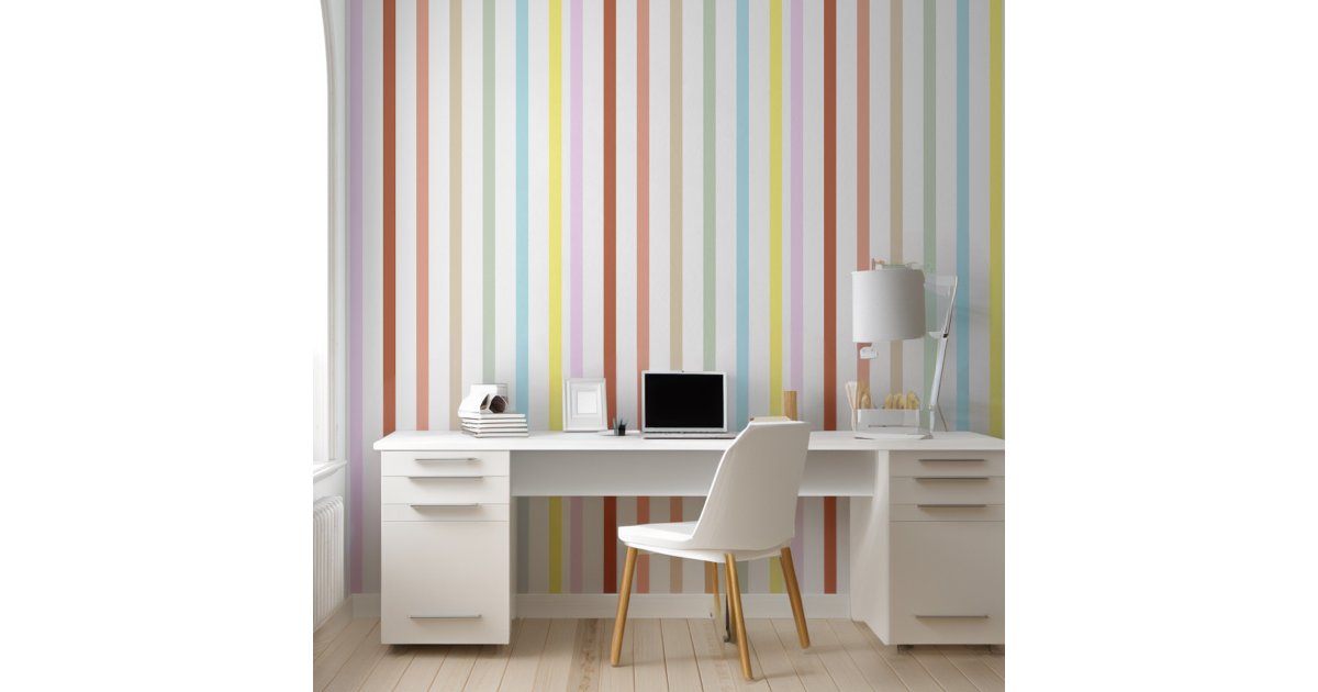 Fresh Stripes Pattern Wallpaper Wallpaper | Zazzle
