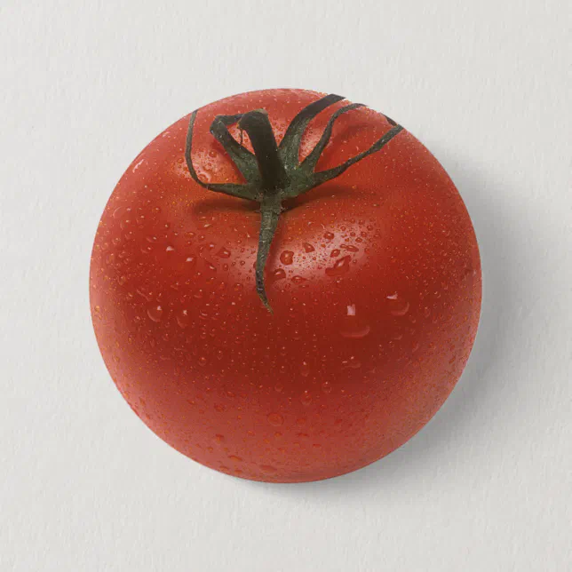 Fresh Tomato Pinback Button | Zazzle