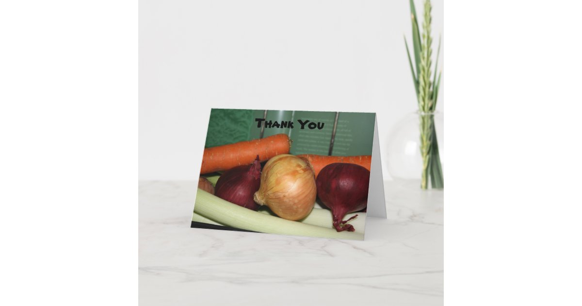 Fresh Vegetables Thank You Card | Zazzle