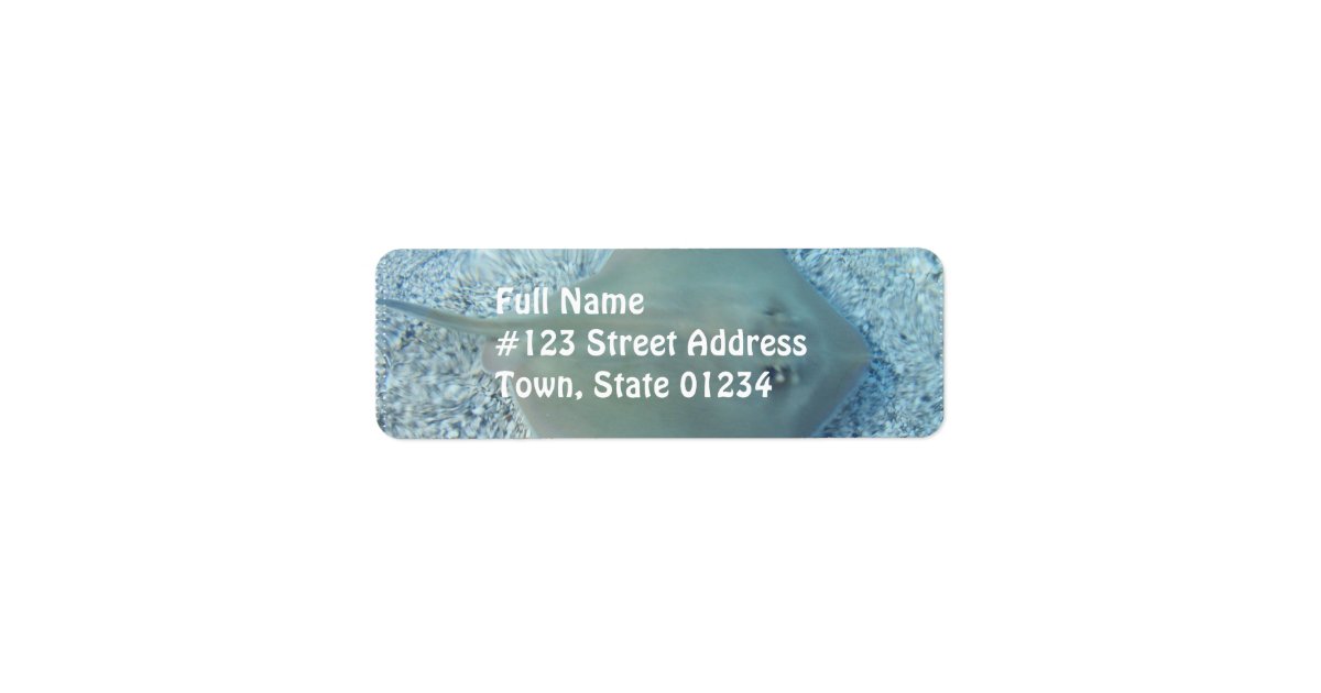 Fresh Water Stingray Mailing Label | Zazzle