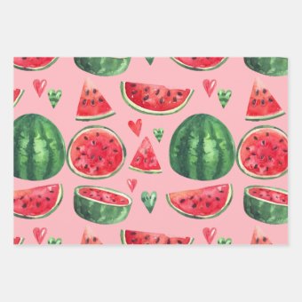 Fresh Watermelon Wrapping Paper Sheet Set | Zazzle