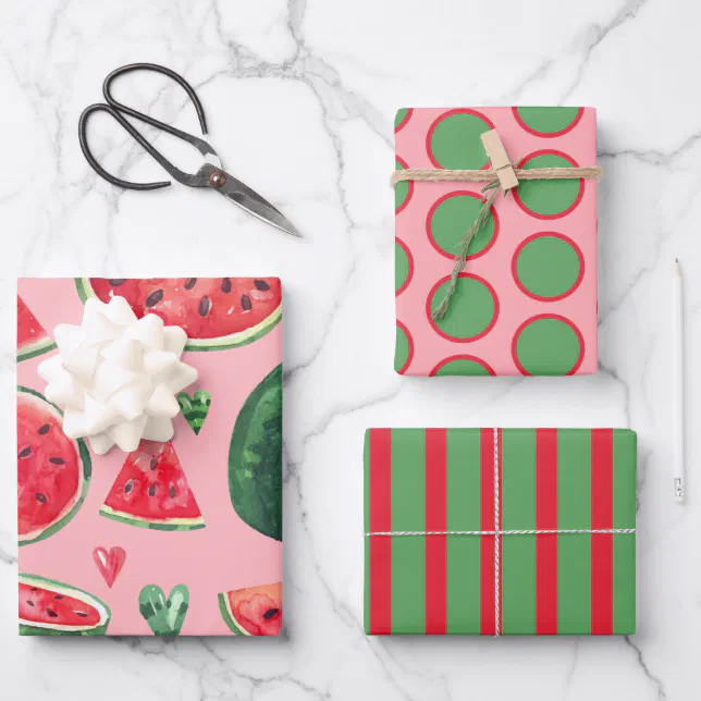 Fresh Watermelon Wrapping Paper Sheet Set | Zazzle