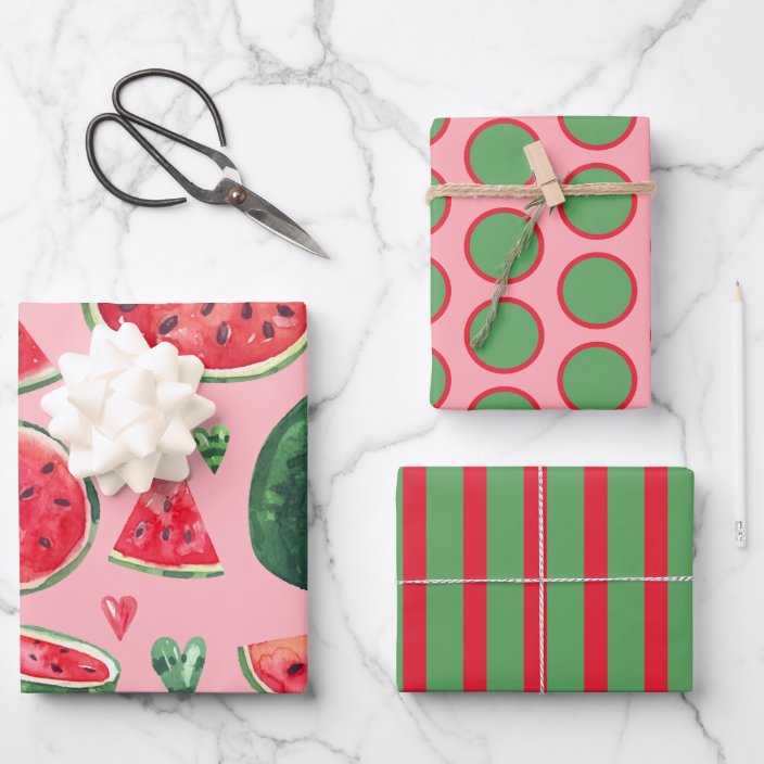 Fresh Watermelon Wrapping Paper Sheet Set | Zazzle.com