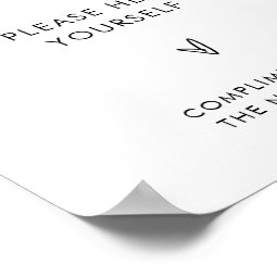 Freshen Up Wedding Bathroom Basket Sign | Zazzle