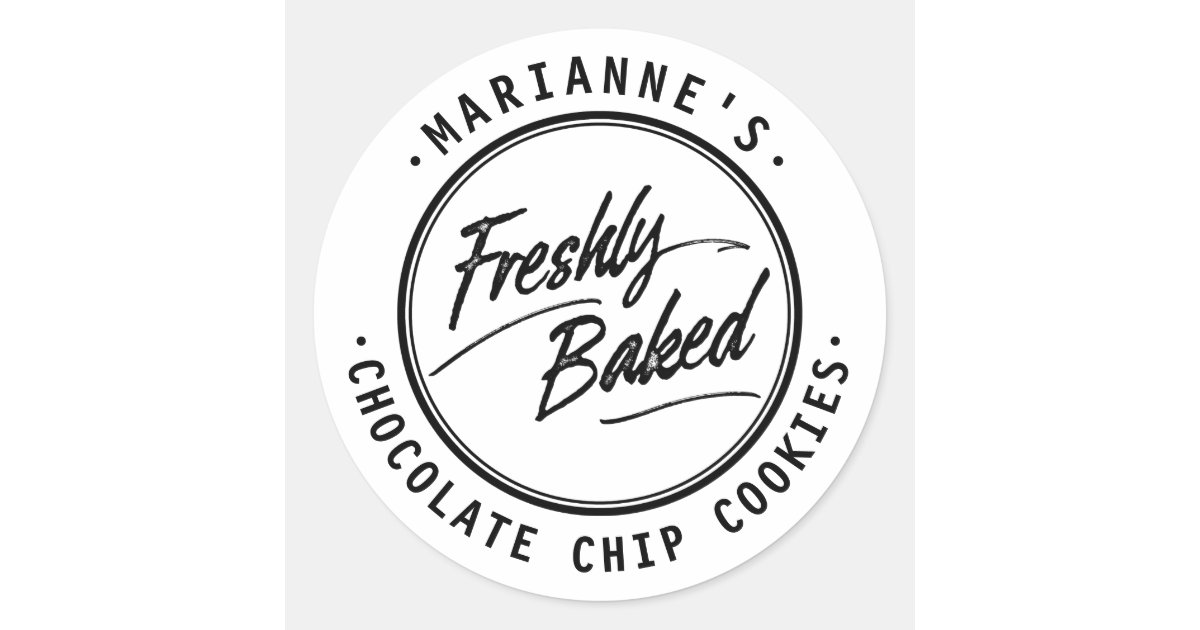 Freshly Baked Personalized Label Stickers | Zazzle