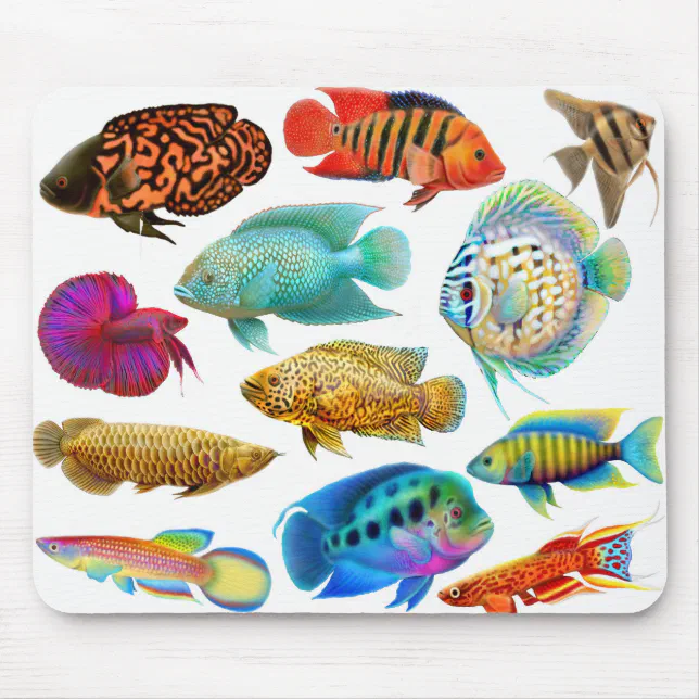 Freshwater Aquarium Fish Mousepad | Zazzle