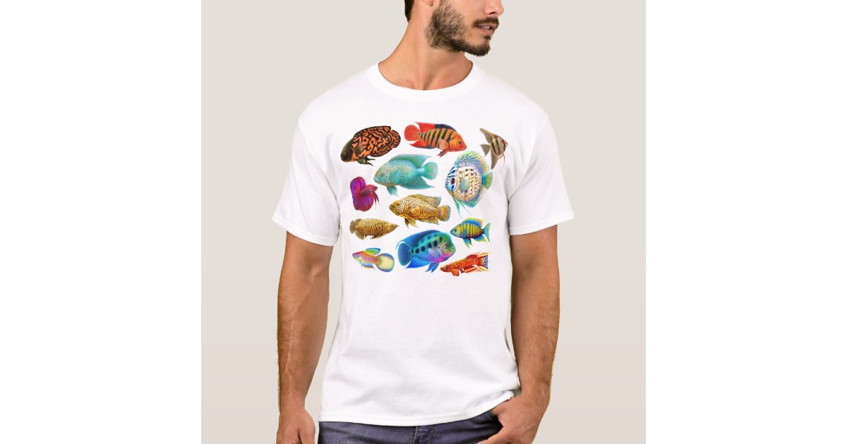 Freshwater Aquarium Fishes T-Shirt | Zazzle