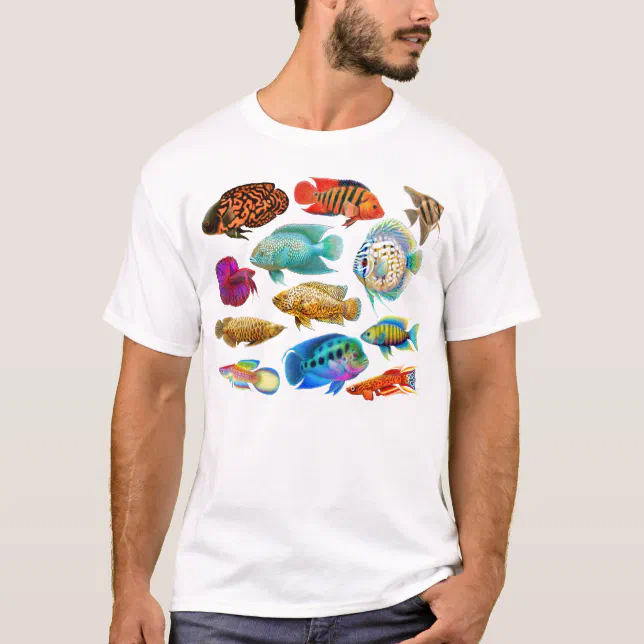 Freshwater Aquarium Fishes T-Shirt | Zazzle