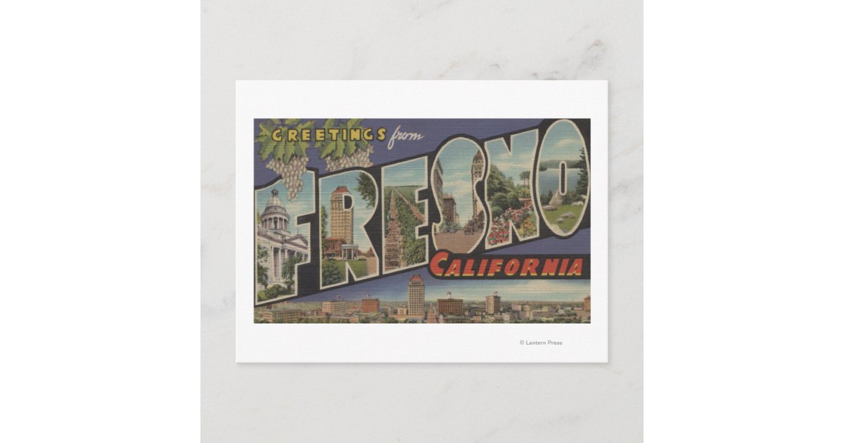 Fresno, California - Large Letter Scenes Postcard | Zazzle