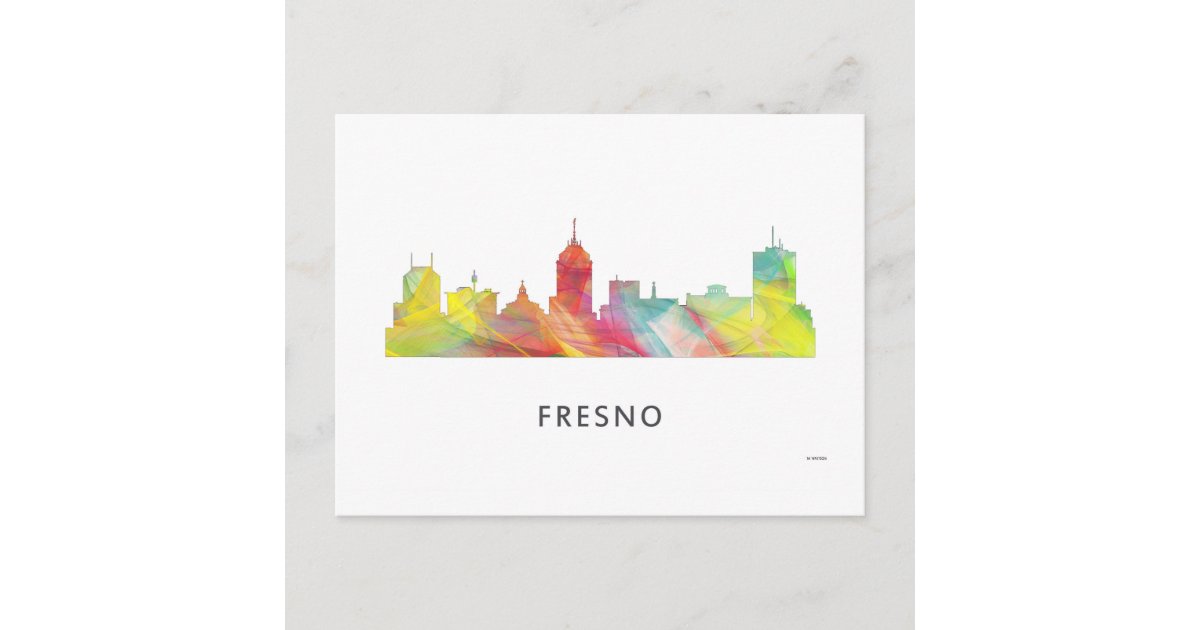 FRESNO CALIFORNIA SKYLINE WB1 - POSTCARD | Zazzle