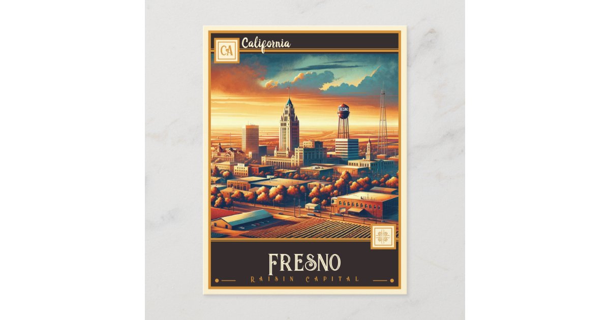 Fresno, California | Vintage Postcard | Zazzle