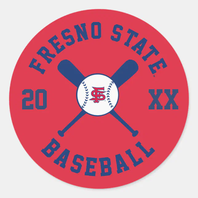 Fresno State Baseball Classic Round Sticker | Zazzle