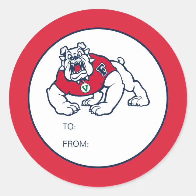 Fresno State Bulldog Graduation Classic Round Sticker | Zazzle