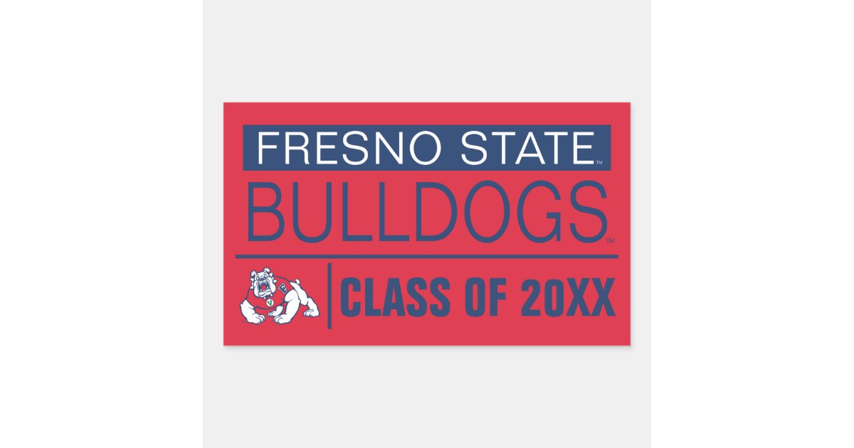 Fresno State Bulldogs Alumni Rectangular Sticker | Zazzle