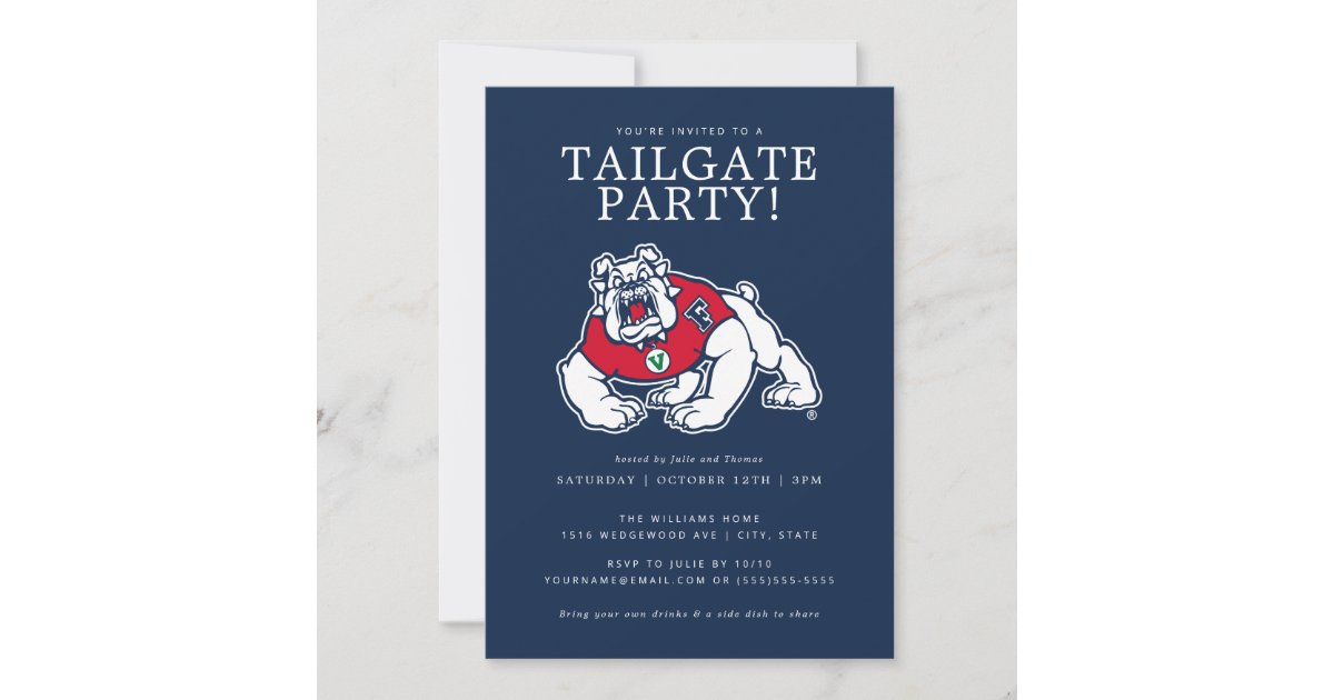 Fresno State College Football Tailgate Party Invitation | Zazzle