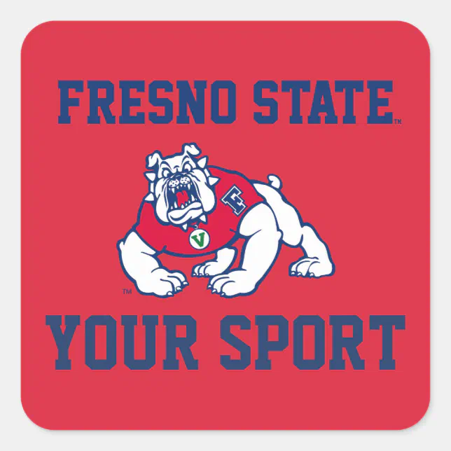 Fresno State Customize Your Sport Square Sticker | Zazzle