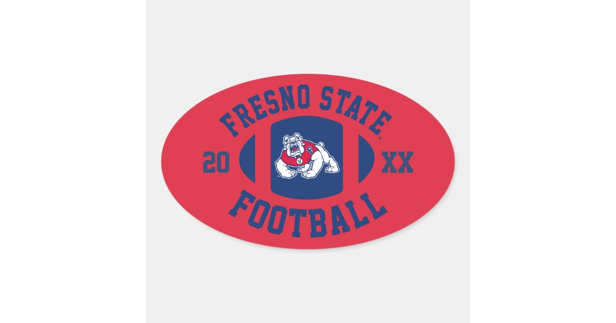Fresno State Football Oval Sticker | Zazzle