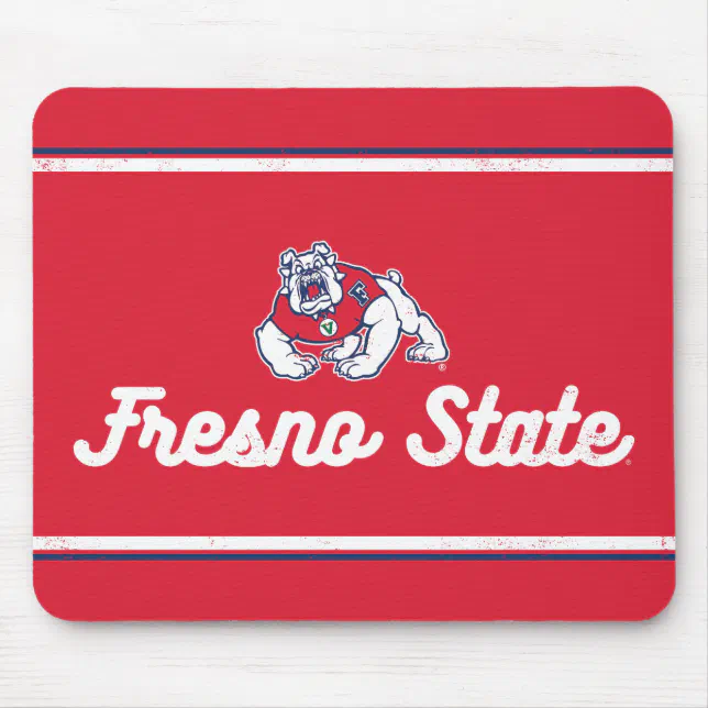 Fresno State | Vintage Script Logo Mouse Pad | Zazzle