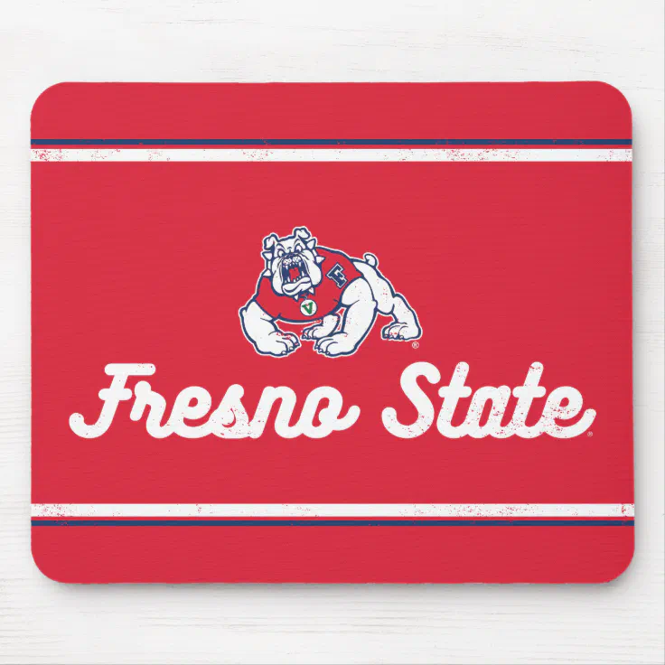 Fresno State | Vintage Script Logo Mouse Pad | Zazzle