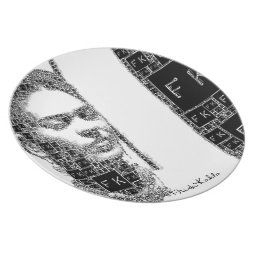 Frida Kahlo Black and White Portrait Dinner Plate | Zazzle